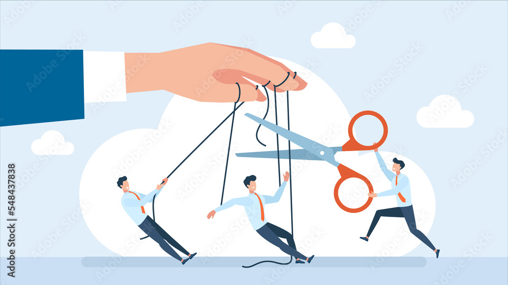 Freedom from slavery. Colleagues helps man get rid of manipulative boss ...