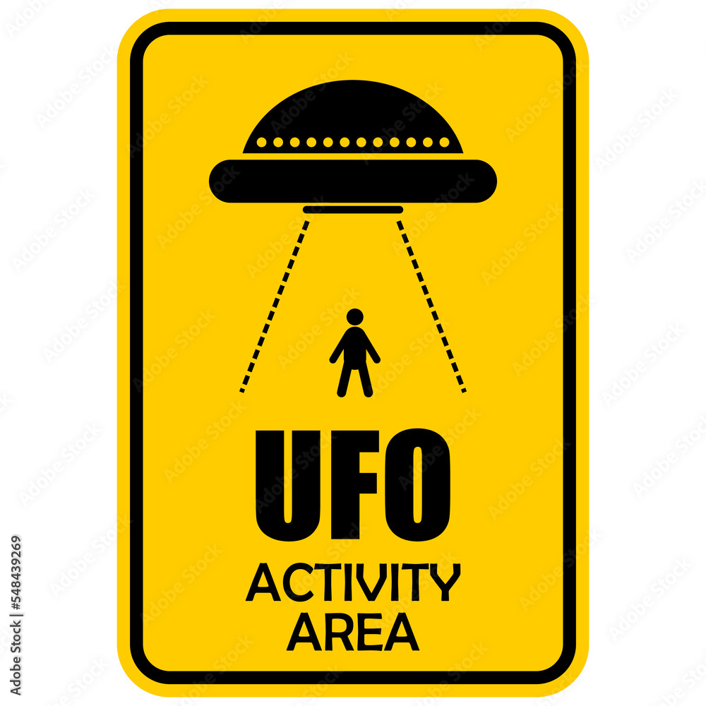 UFO, activity area, sign and label vector Stock Vector | Adobe Stock
