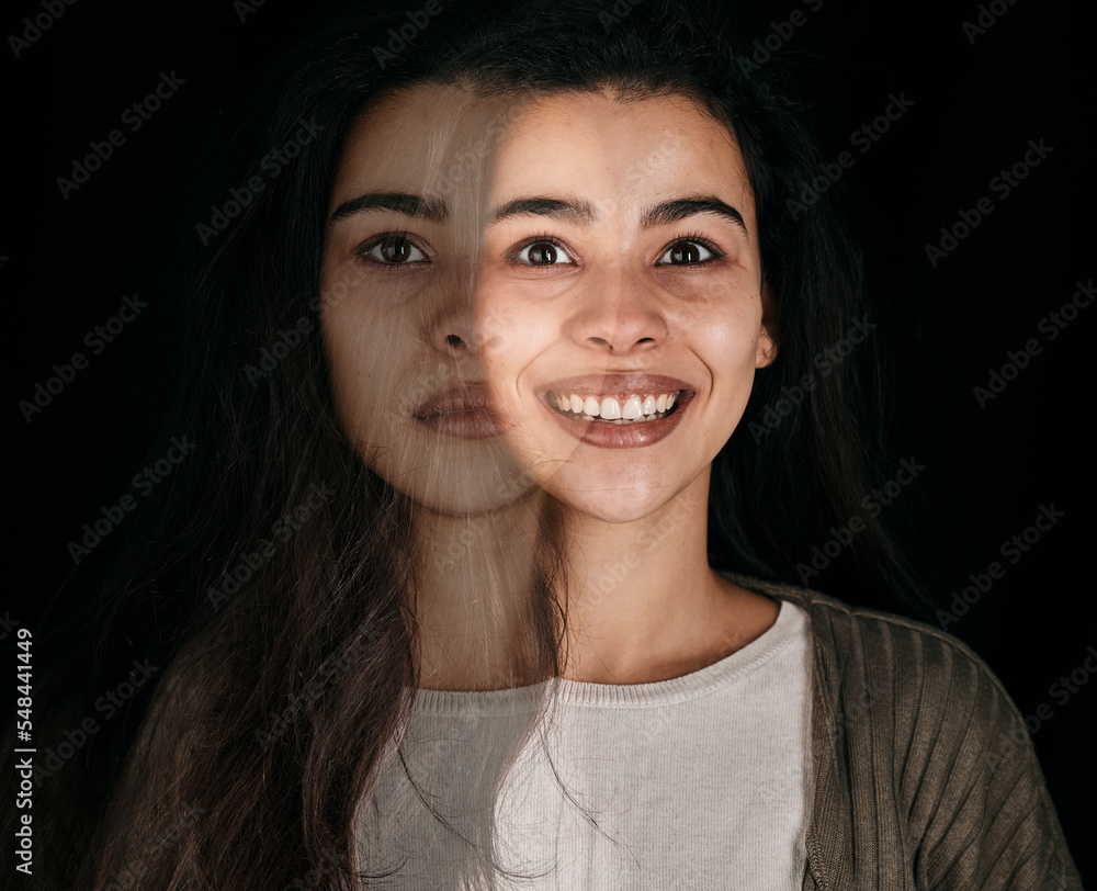 Depression, mental health and woman with stress, anxiety and bipolar on ...