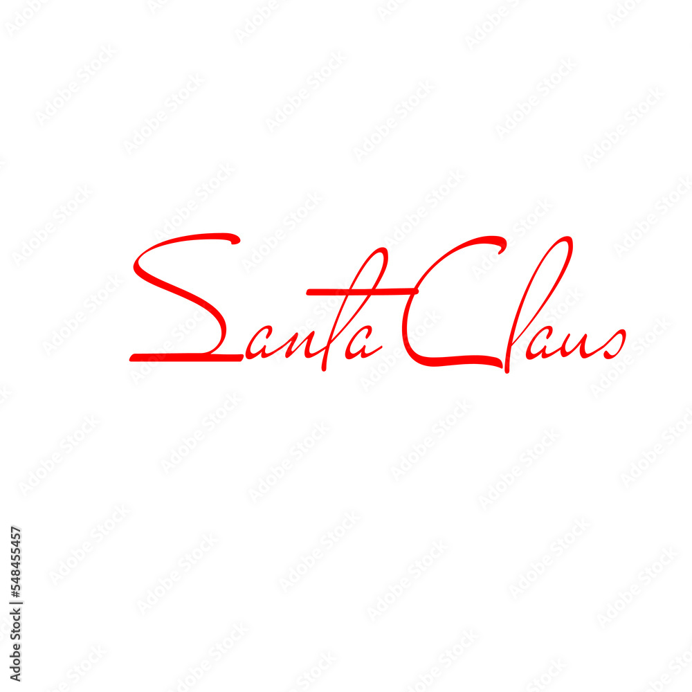 Santa Claus signature stamp. Isolated vector phrase. Design for banner ...