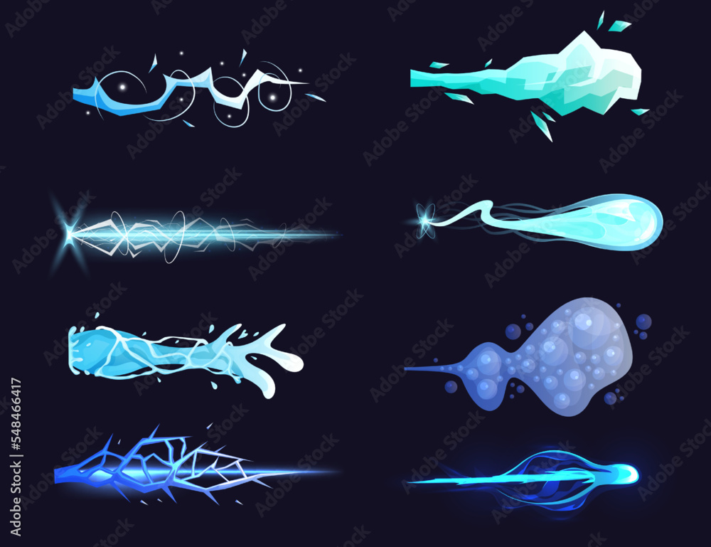 Space guns vfx effect, explosion, laser blasters. Blaster shot effects ...