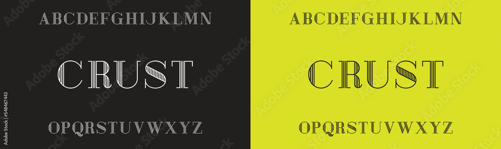 CRUST multi line modern techno sci-fi display typo font. Creative and ...