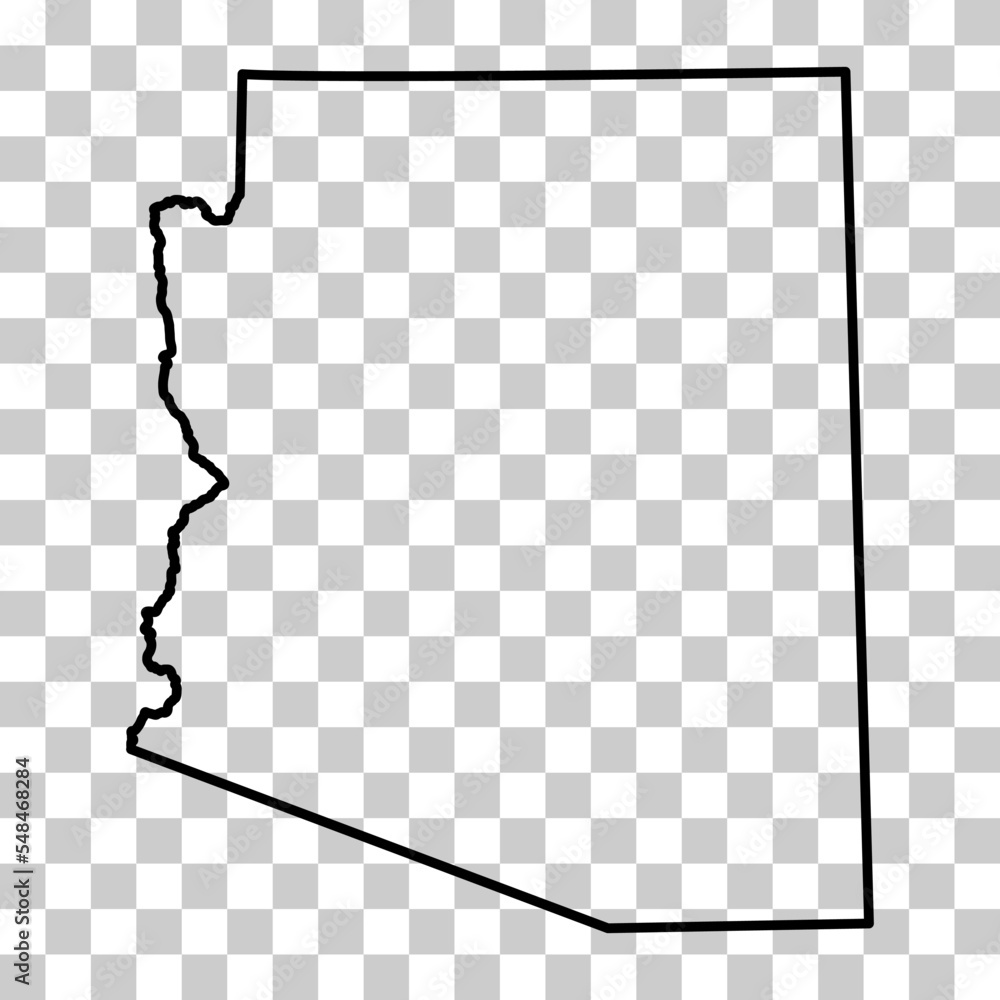 Arizona map shape, united states of america. Flat concept icon symbol ...