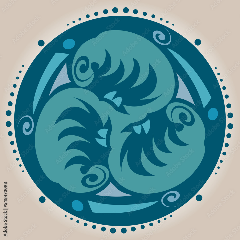 Symbole celtique - Nœud celtique et cercle Triskel - Trinité ...