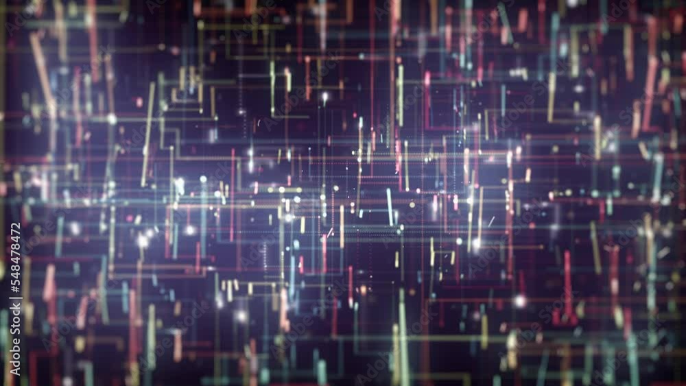 Vídeo do Stock: Abstract Digital Data Technology Background/ 4k ...