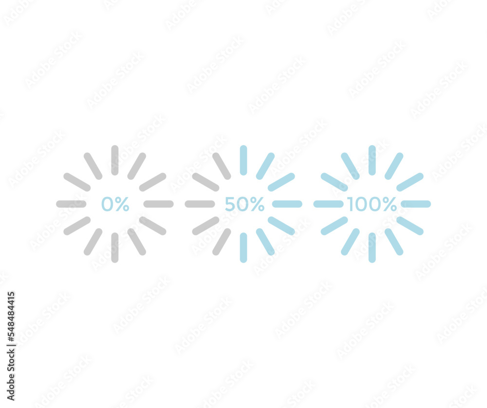 Loading indicator. Progress bar. Percentage meter. UI, User interface ... Loading indicator. Progress bar. Percentage meter. UI, User interface ...