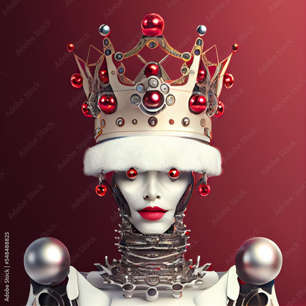 3D Illustration concept of portrait of an abstract beautiful fairy tale ...