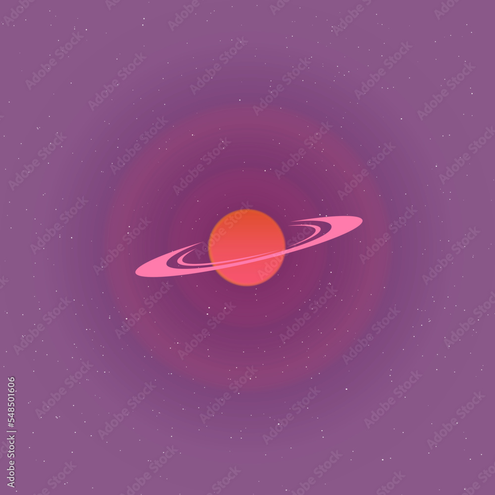 Cartoon planet Space background Stock Vector | Adobe Stock