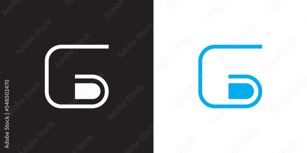 Minimal DG logo. Icon of a GD letter on a luxury background. Logo idea ...