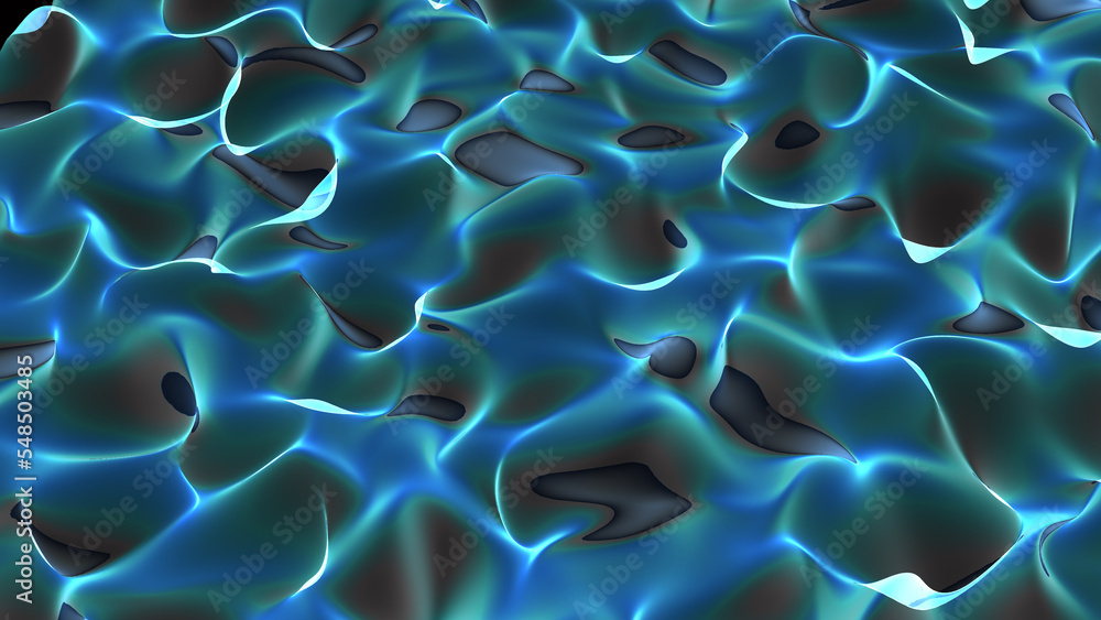 Dark mysterious changing surface. Loop ready animation. Animation of ...