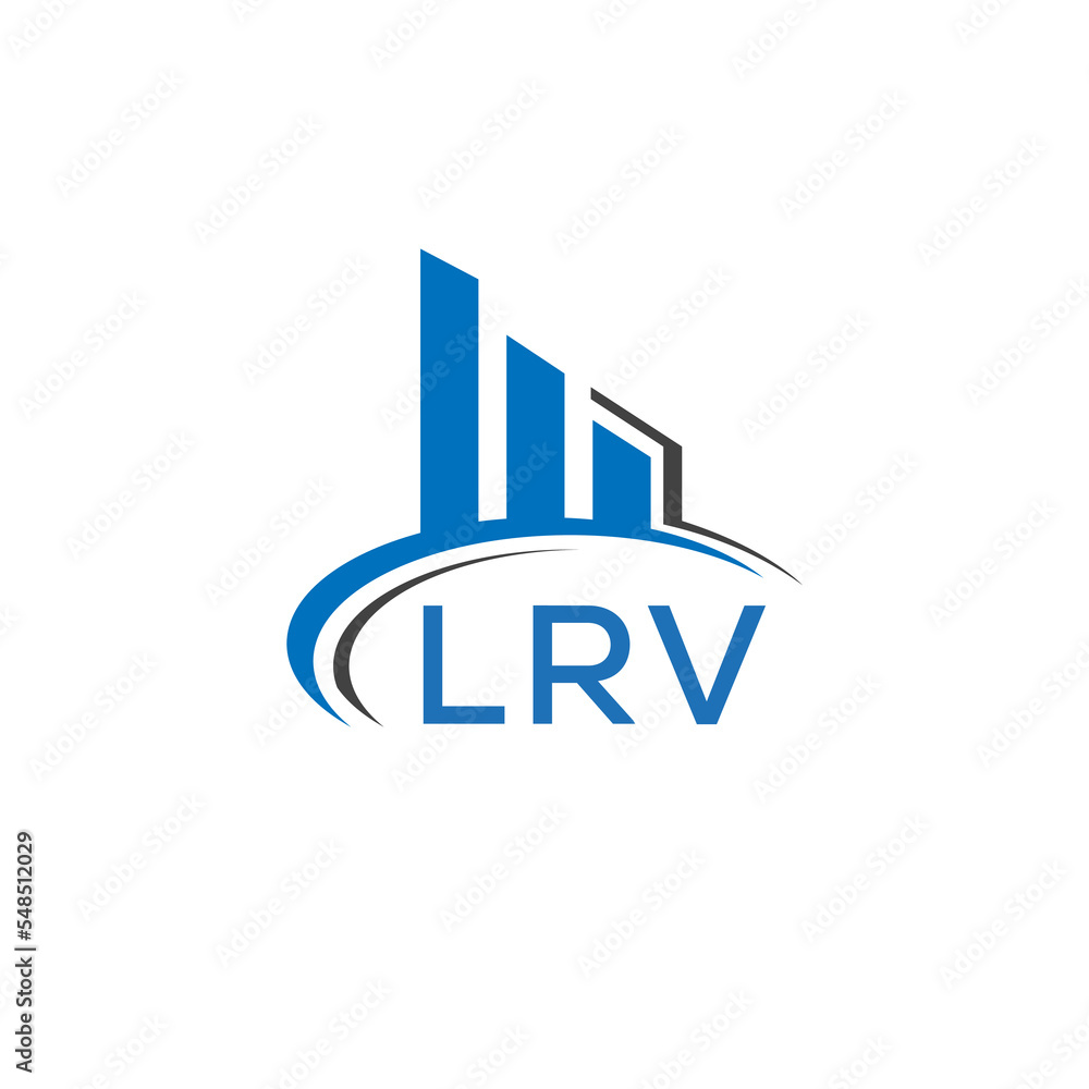 LRV letter logo. LRV blue image. LRV Monogram logo design for ...