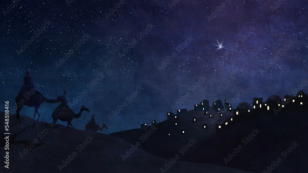 The Three Kings - also known as the Magi or Wise Men follow the Star of ...