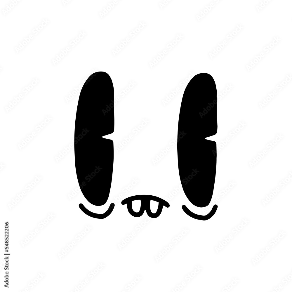 Retro 30s cartoon mascot characters funny faces big set. 40s, 50s, 60s ...