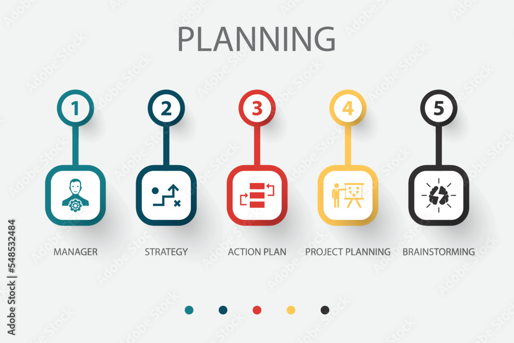 manager, Strategy, Action Plan, Project Planning, brainstorming, icons ...