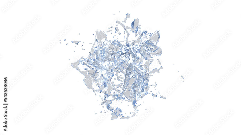 3d realistic water splashing, aqua, clear liquid splash. PNG alpha ...