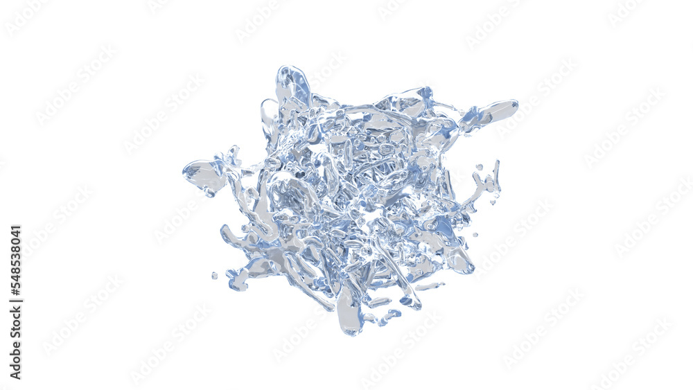 3d realistic water splashing, aqua, clear liquid splash. PNG alpha ...