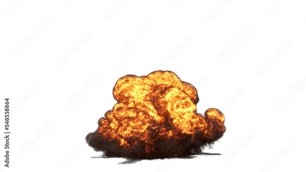 Bomb Explosion. 3d rendering PNG alpha channel. Stock Illustration ...