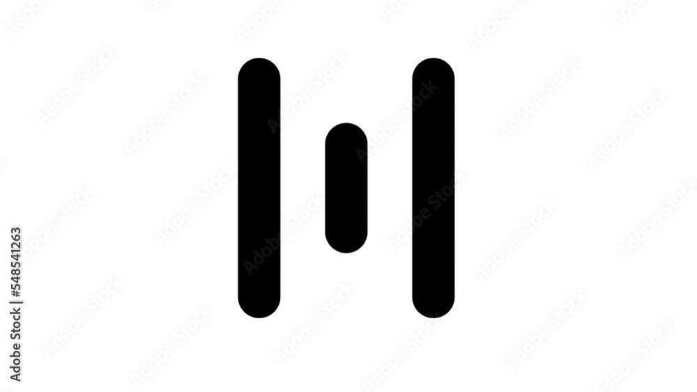 Music Stabilizer Icon animation UI Interface on white background ...