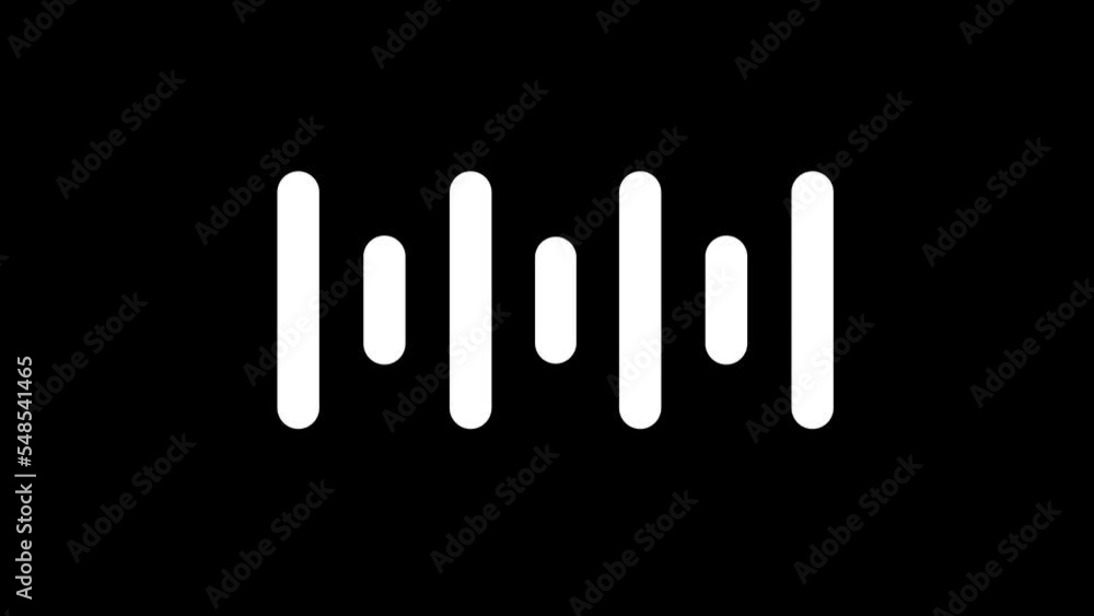 Vidéo Stock Sound Icon Stabilizer isolated white background. Music ...