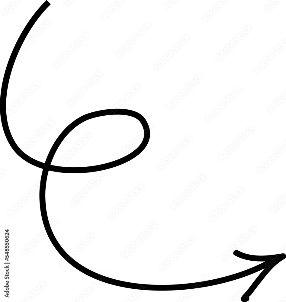 Flipping arrow doodle. Hand drawn stroke symbol Stock Vector | Adobe Stock