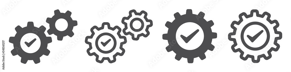 Set of execution icons. Business element symbols, marketing. Vector ...
