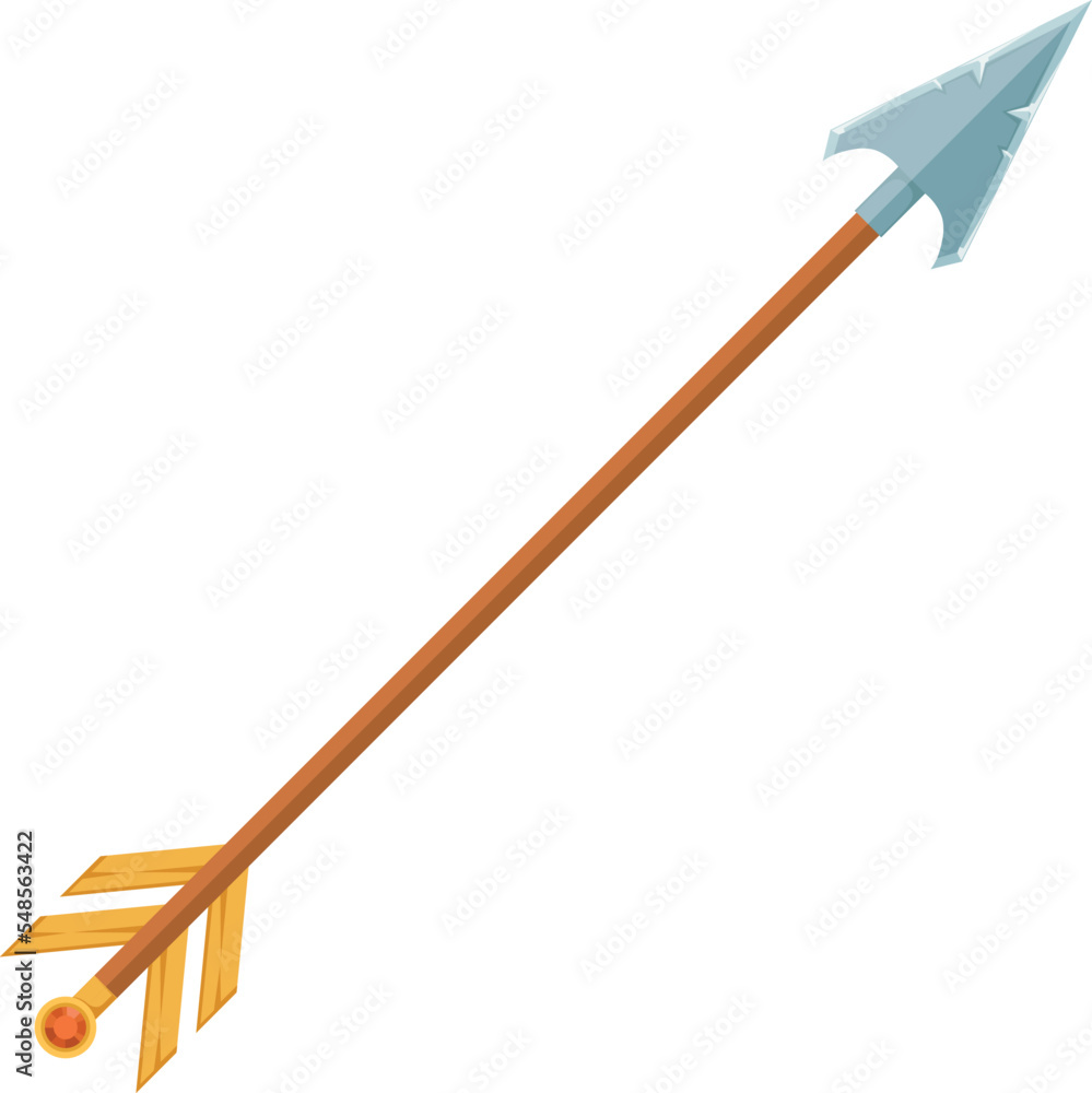 Cartoon arrow icon. Ancient archery. Medieval weapon Stock Vector ...