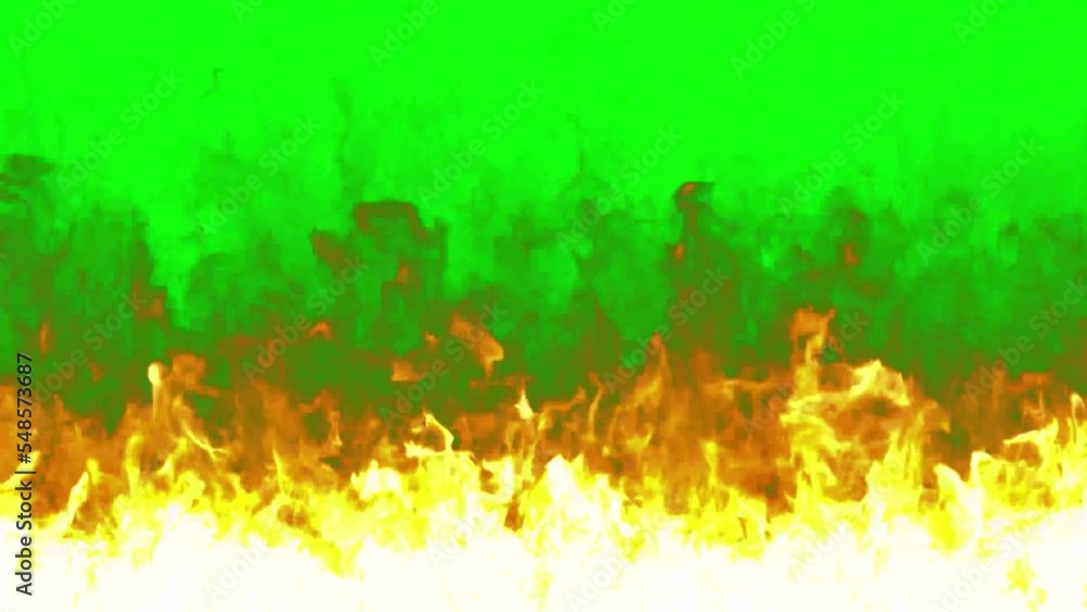 Fire Explosion Transition To The Camera green screen. Realistic fire ...