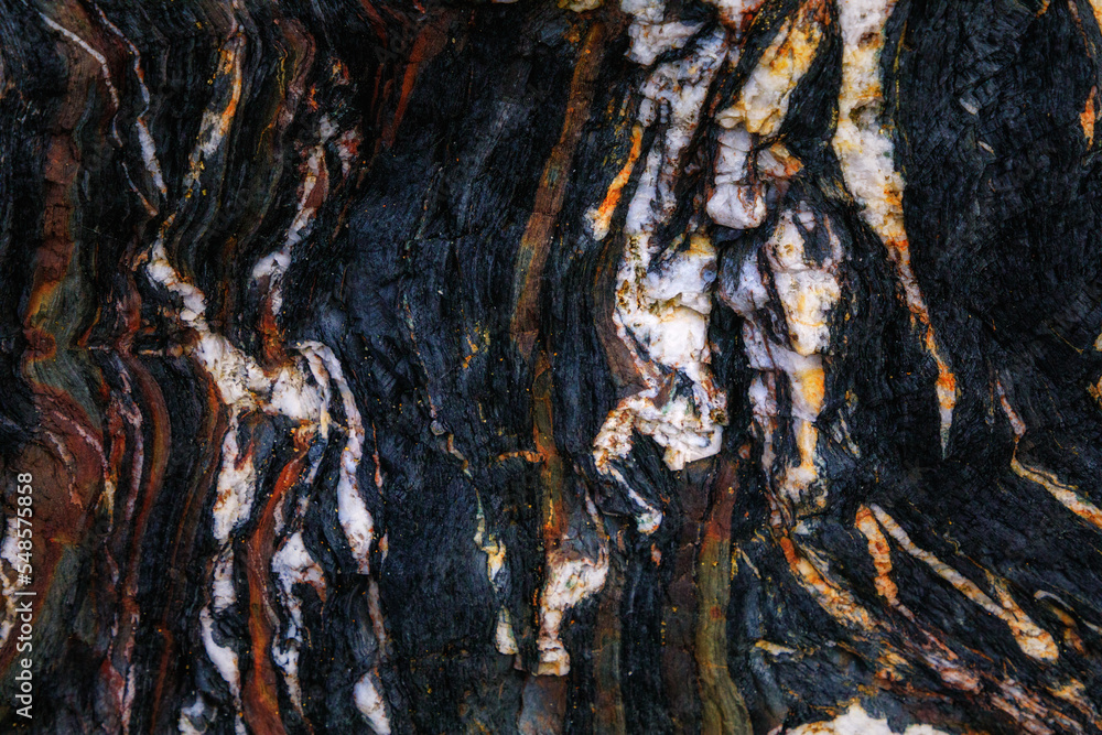 Rocky shapes on the beach. textures and patterns generated on the ...