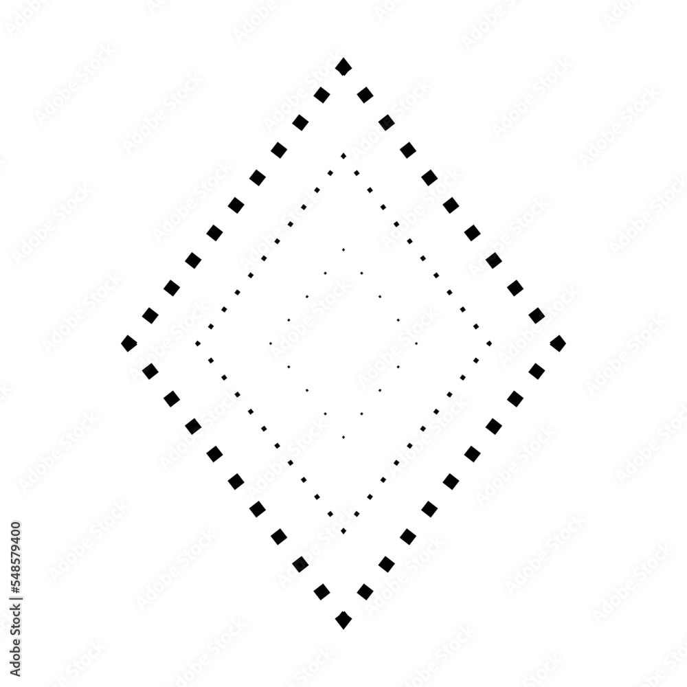 Tracing rhombus shape symbol, dashed and dotted broken line element for ...