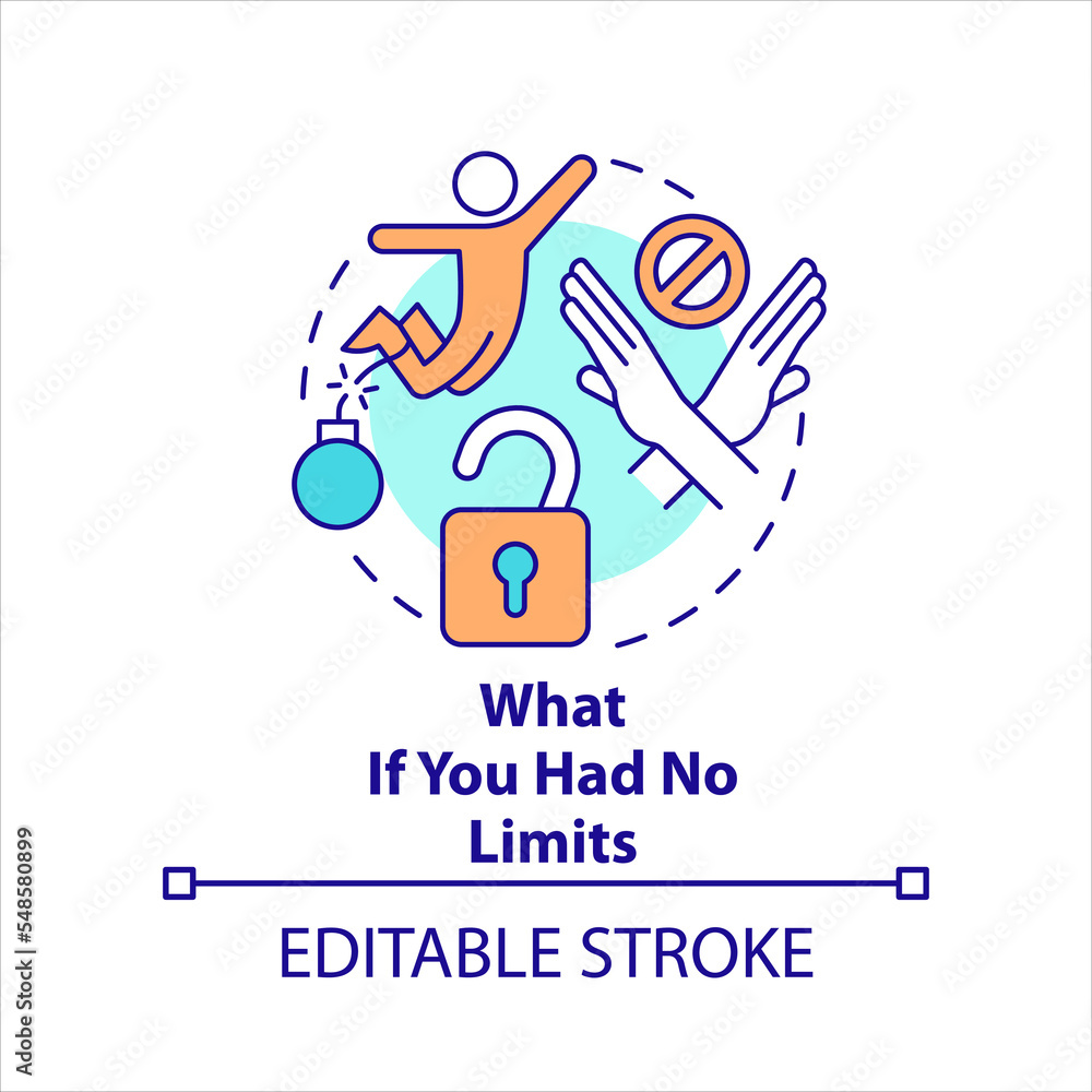 What if you had no limits concept icon. Developing high performance ...