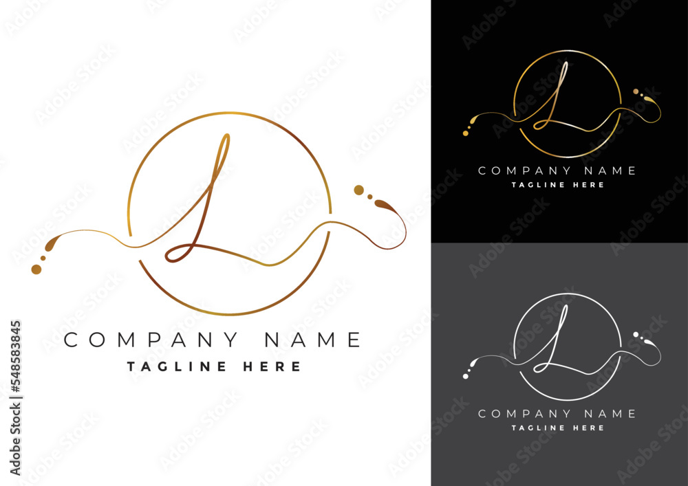 Letter L premium handwritten signature logo Stock Vector | Adobe Stock