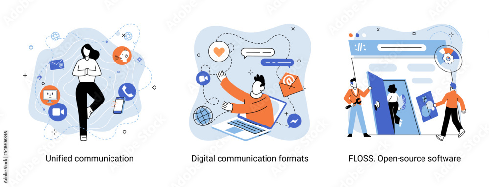 Word cloud of software related items. Digital communication formats ...