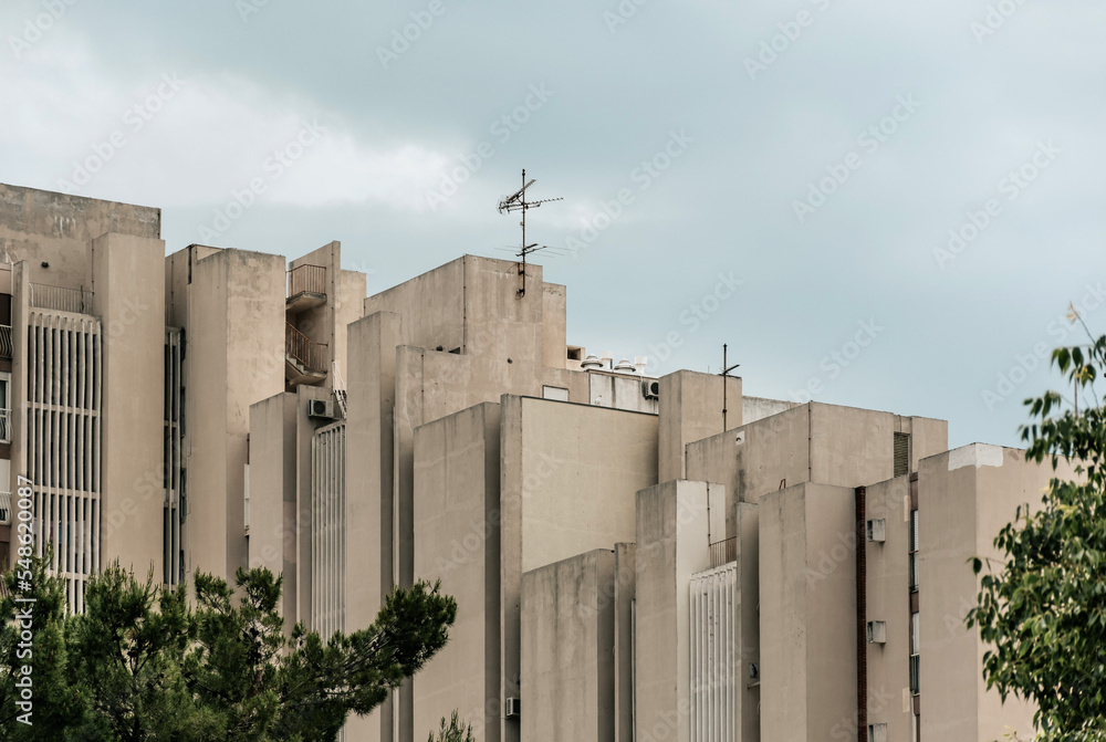 Brutalist Concrete Architecture Of Buildings In Split 3 Or Trstenik ...