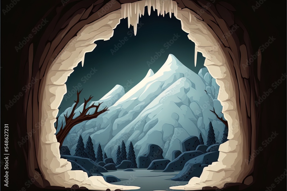 Mountain Cave Clipart