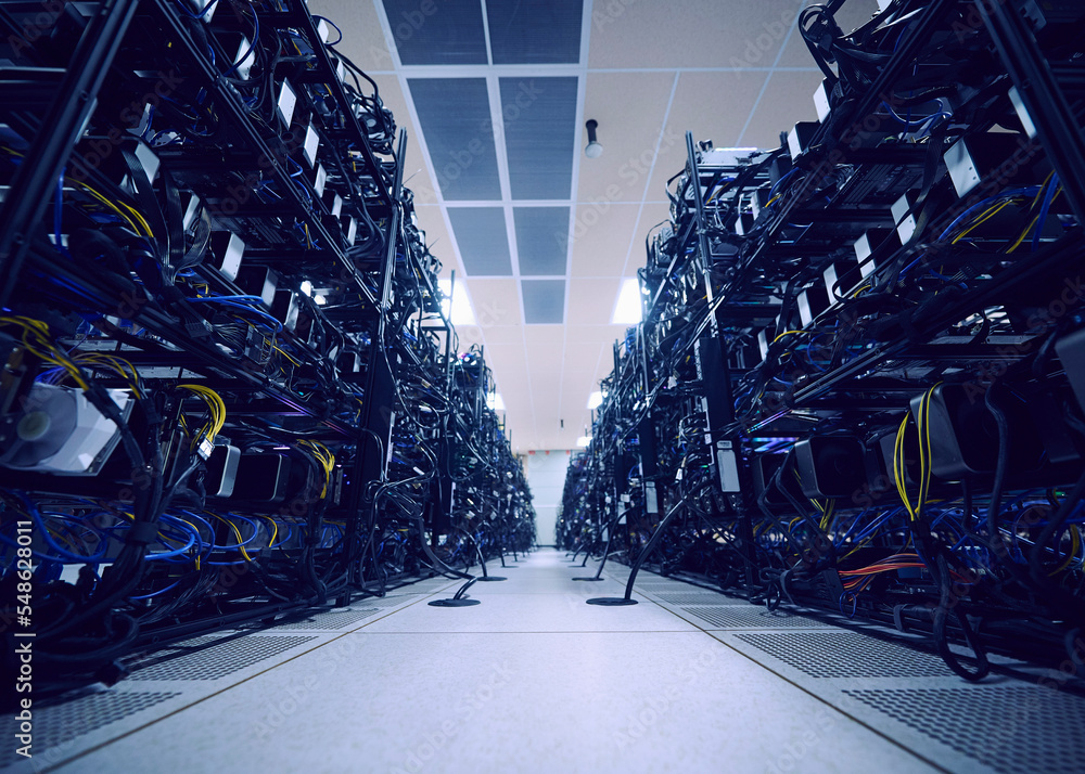 Interior of server room with computer equipment Stock Photo | Adobe Stock