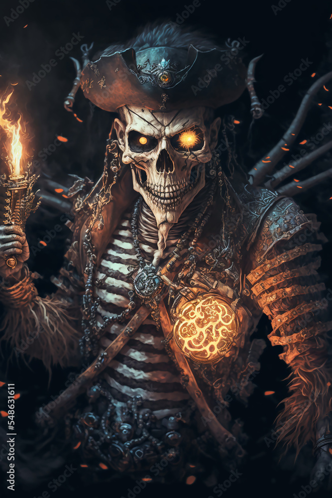 Pirate Skeleton Warrior, Fantasy Skel, Concept Art, Character Art ...