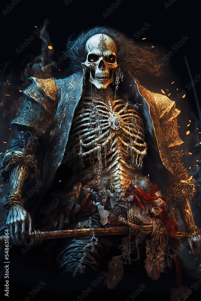 Pirate Skeleton Warrior, Fantasy Skel, Concept Art, Character Art ...