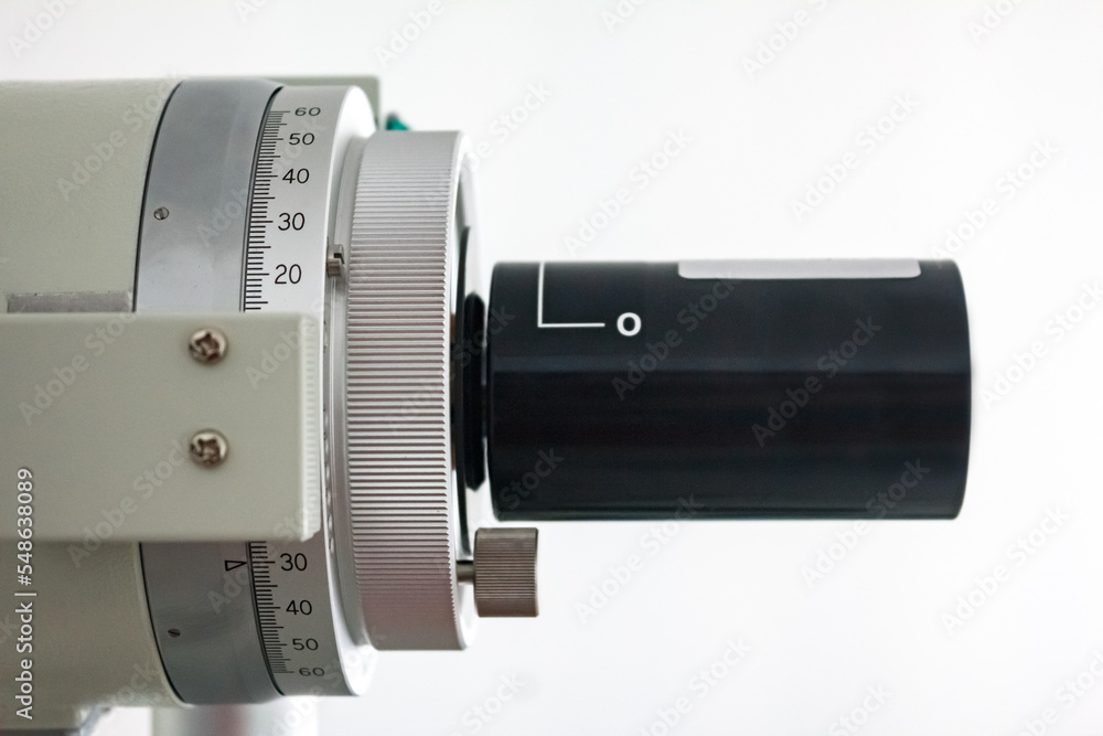 Detail of Transmission Electron Microscope (TEM) goniometer and ...