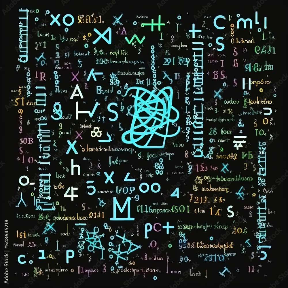Ancient characters, data encoding glyphs tribe mathematical equation ...