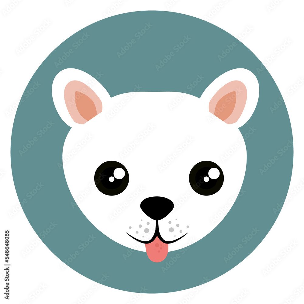 dog face icon PNG image with transparent background Stock イラスト | Adobe ...