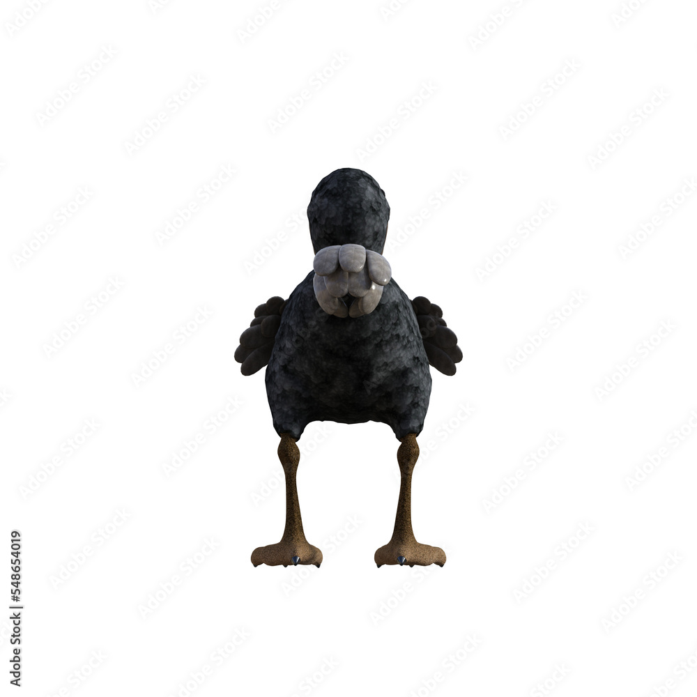 Vulture baby cartoon character on transparent background. PNG file, 3d ...