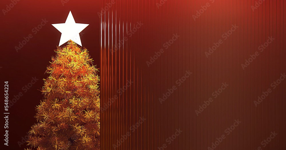 Modern and luxury yellow gold Christmas tree with white Bethlehem star ... Modern and luxury yellow gold Christmas tree with white Bethlehem star ...