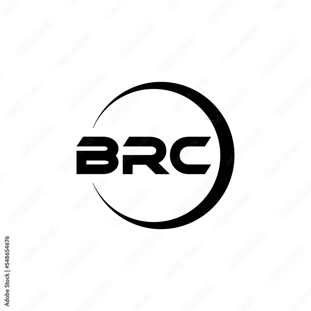 Vecteur Stock BRC letter logo design with white background in ...