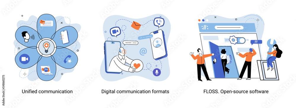 Word cloud of software related items. Digital communication formats ...
