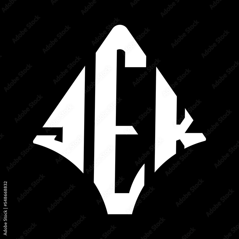 JEK VECTOR logo. JEK logo letter logo design vector image. JEK letter ...