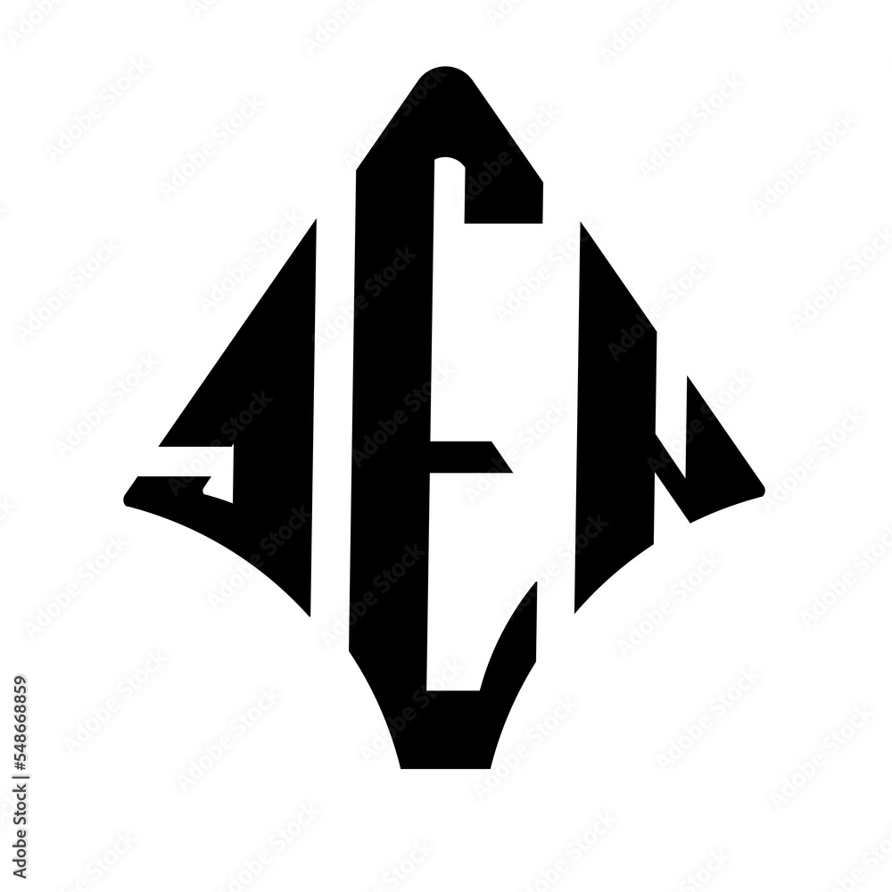 JEN VECTOR logo. JEN logo letter logo design vector image. JEN letter ...