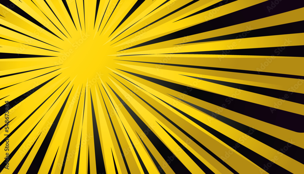 Comic background design in gradient yellow and black colors suitable ...