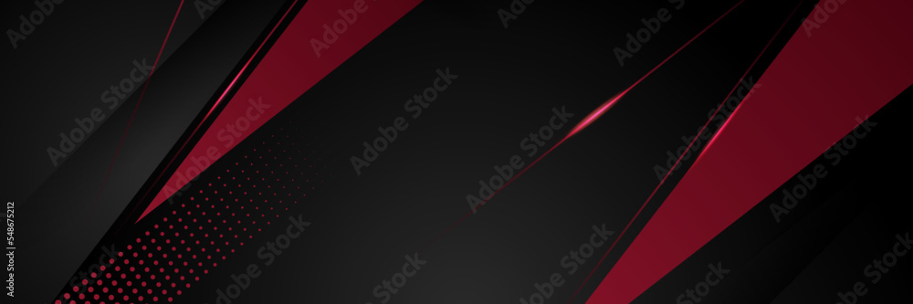 Abstract red and black banner with modern trendy fresh color for ...