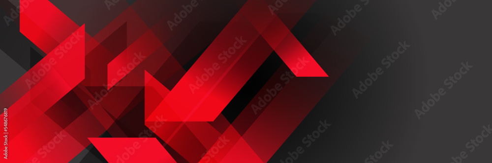 Abstract red and black banner. Background design for brochure, website ...