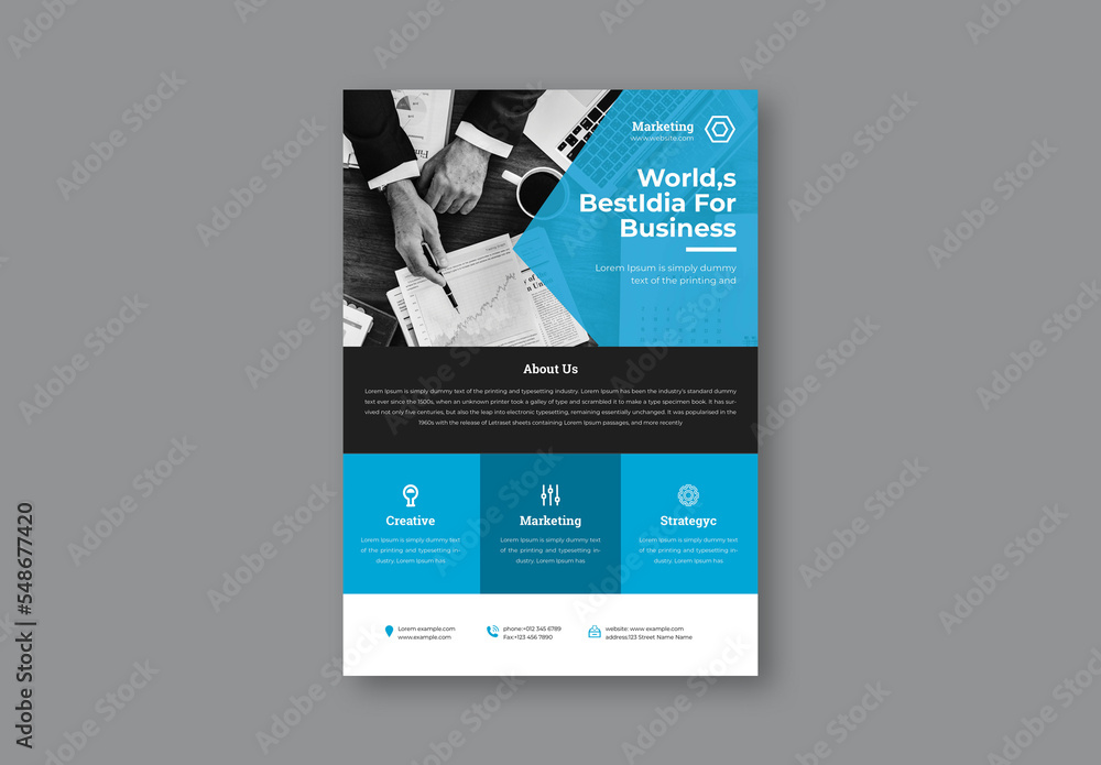 Flyer Design Layout Stock Template | Adobe Stock